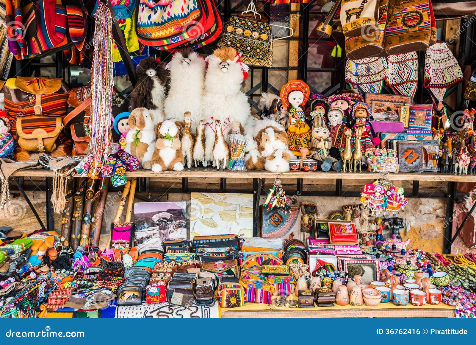 Peruvian Traditional Handcraft Souvenirs Andes Cuzco Peru Royalty Free ...