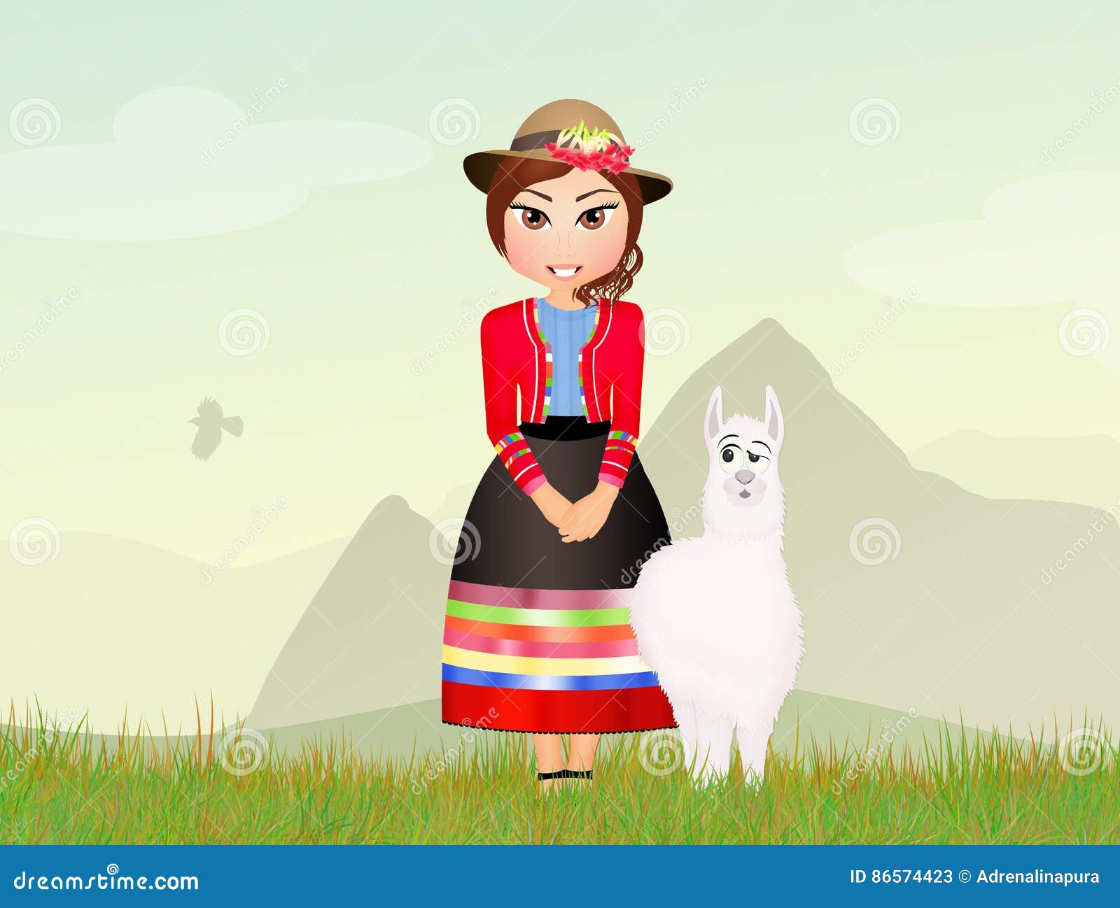 Peruvian Man And Woman Icons Cartoon Vector | CartoonDealer.com #62248613