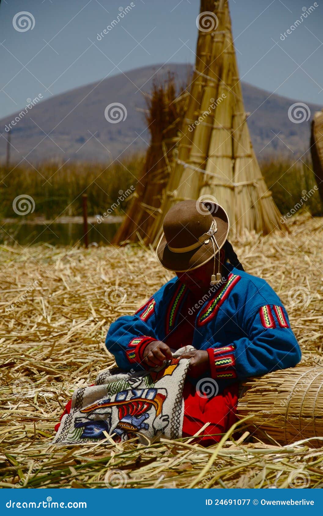 Peruvian Woman And Weaving Loom Editorial Image | CartoonDealer.com ...