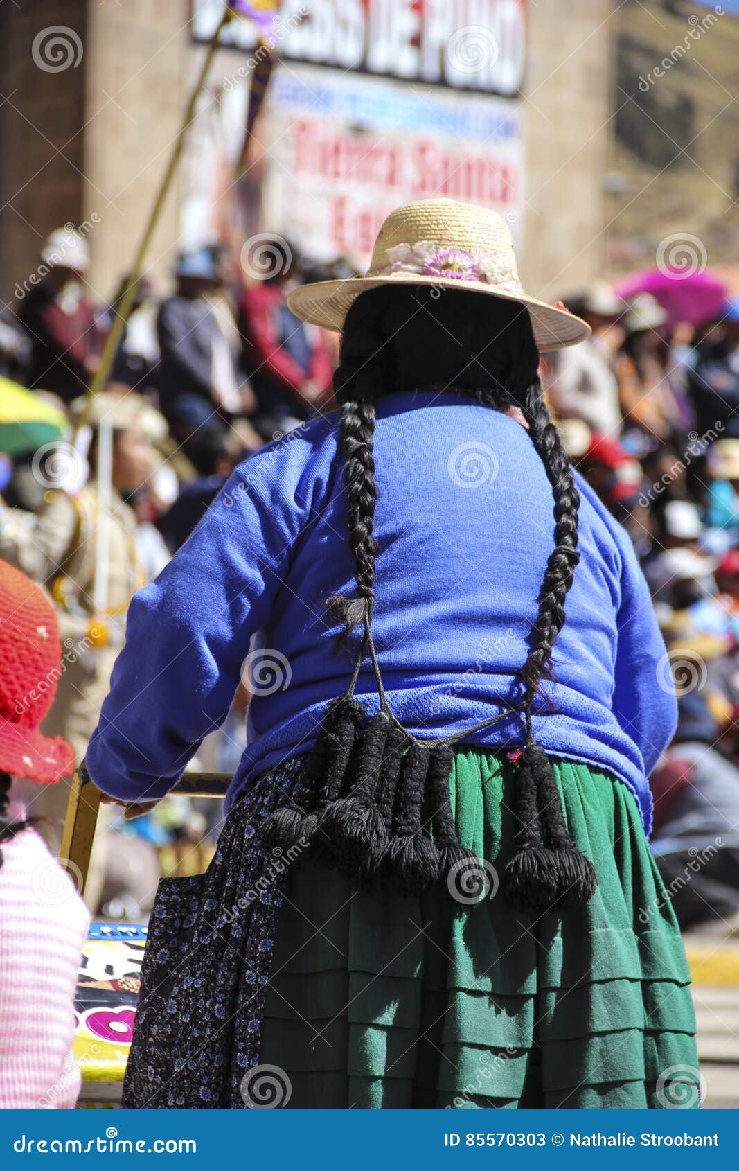 Peruvian Woman with Long Hair Editorial Stock Photo - Image of braids ...