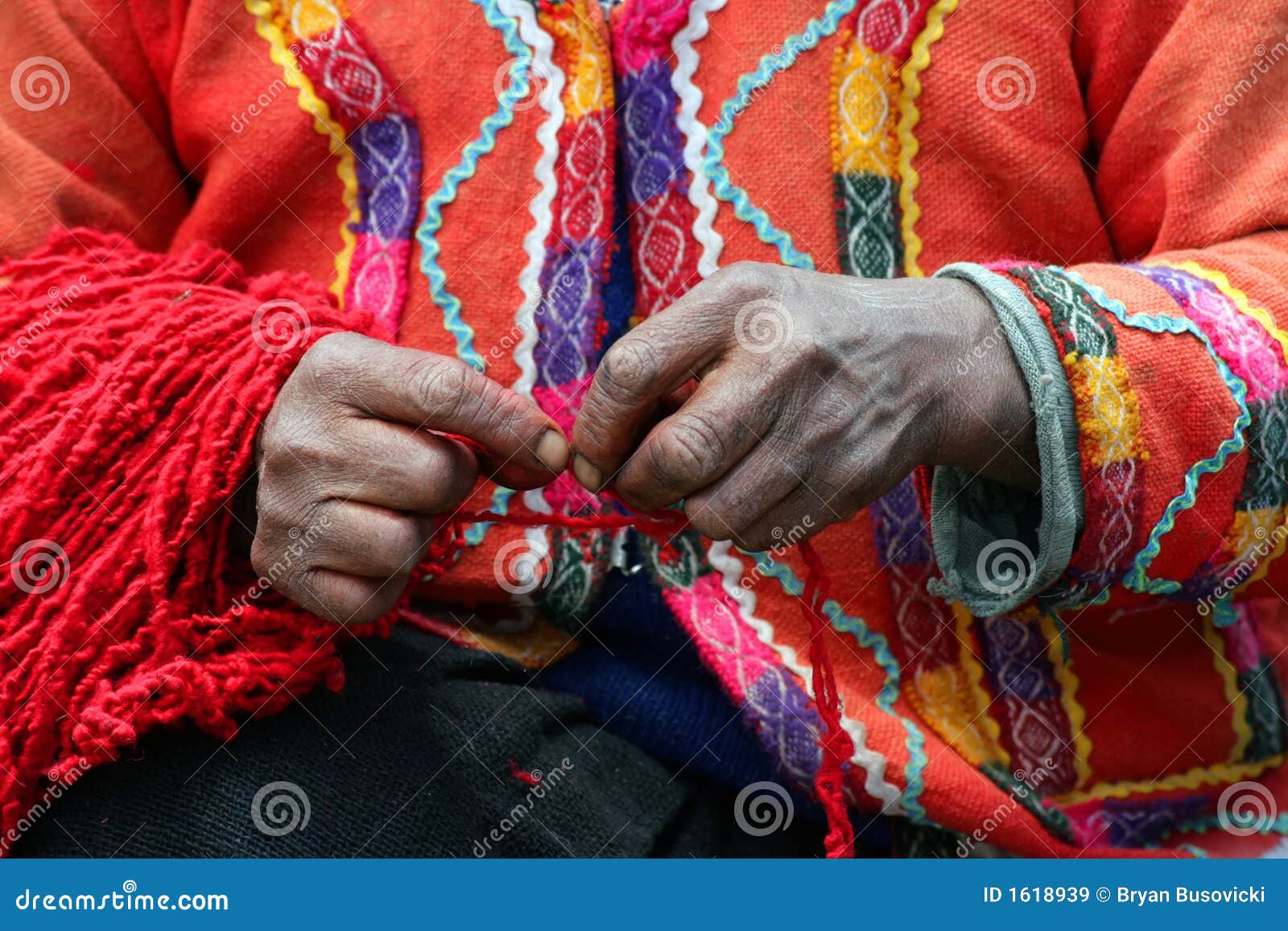 Peruvian Yarn Spinner stock image. Image of traditional - 1618939