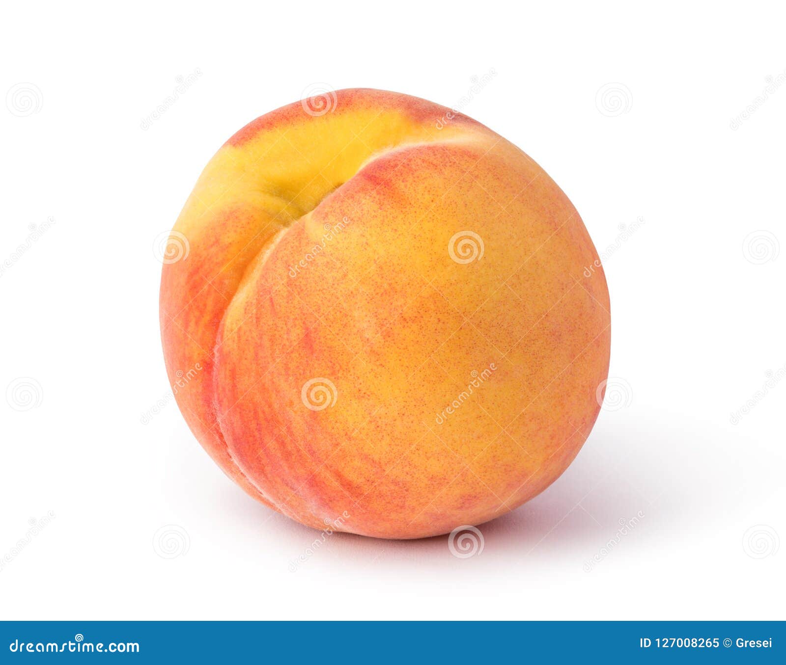 Perzik stock afbeelding. Image of besnoeiing, plak, sappig - 127008265