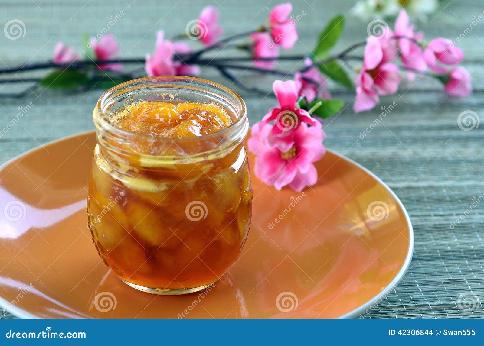 Perzik, Abrikoos, Nectarinejam Stock Foto - Image of dieet, calorie ...