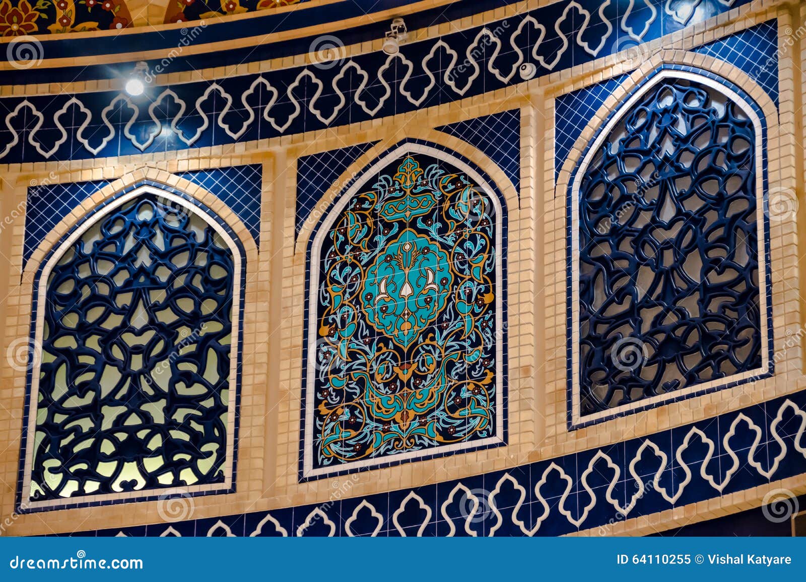 Perzisch Art Wall Design stock afbeelding. Image of arabisch - 64110255