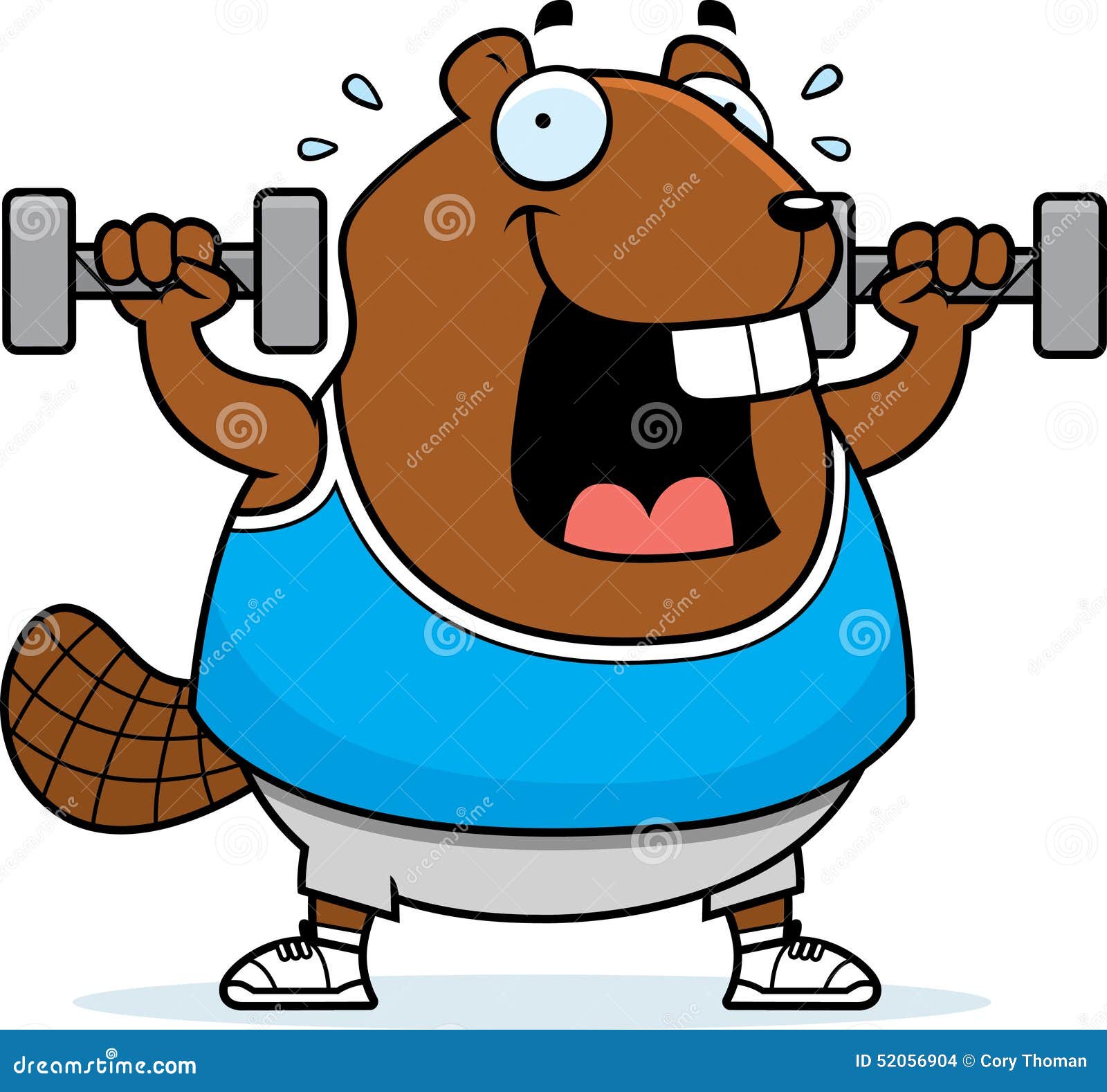Pesas De Gimnasia Del Castor De La Historieta Ilustración del Vector ... Pesas De Gimnasia Del Castor De La Historieta Ilustración del Vector ...