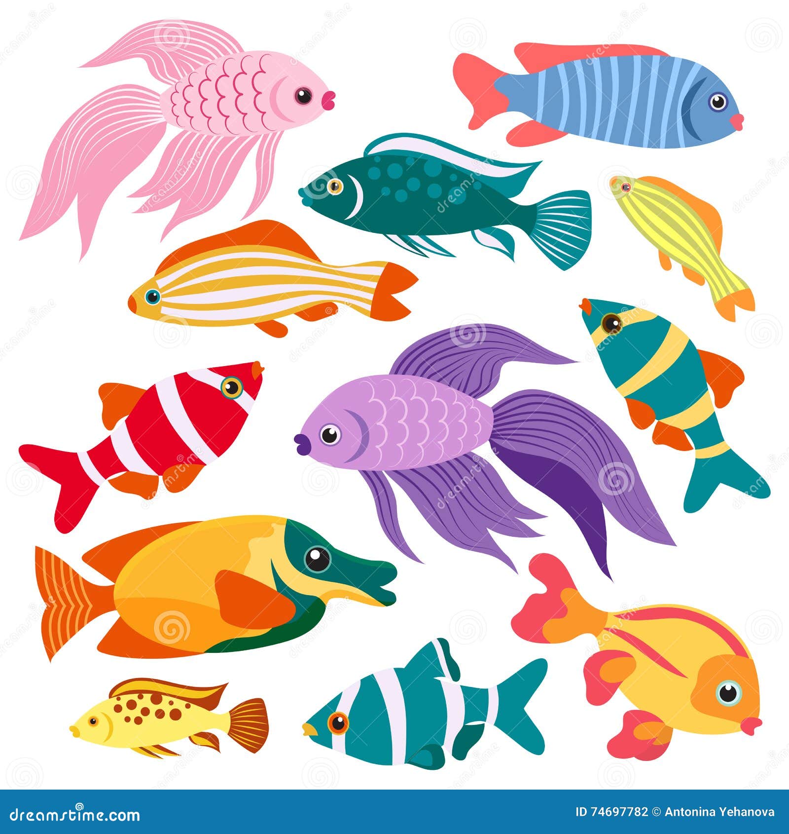 Pescados coloridos ilustración del vector. Ilustración de tropical ...