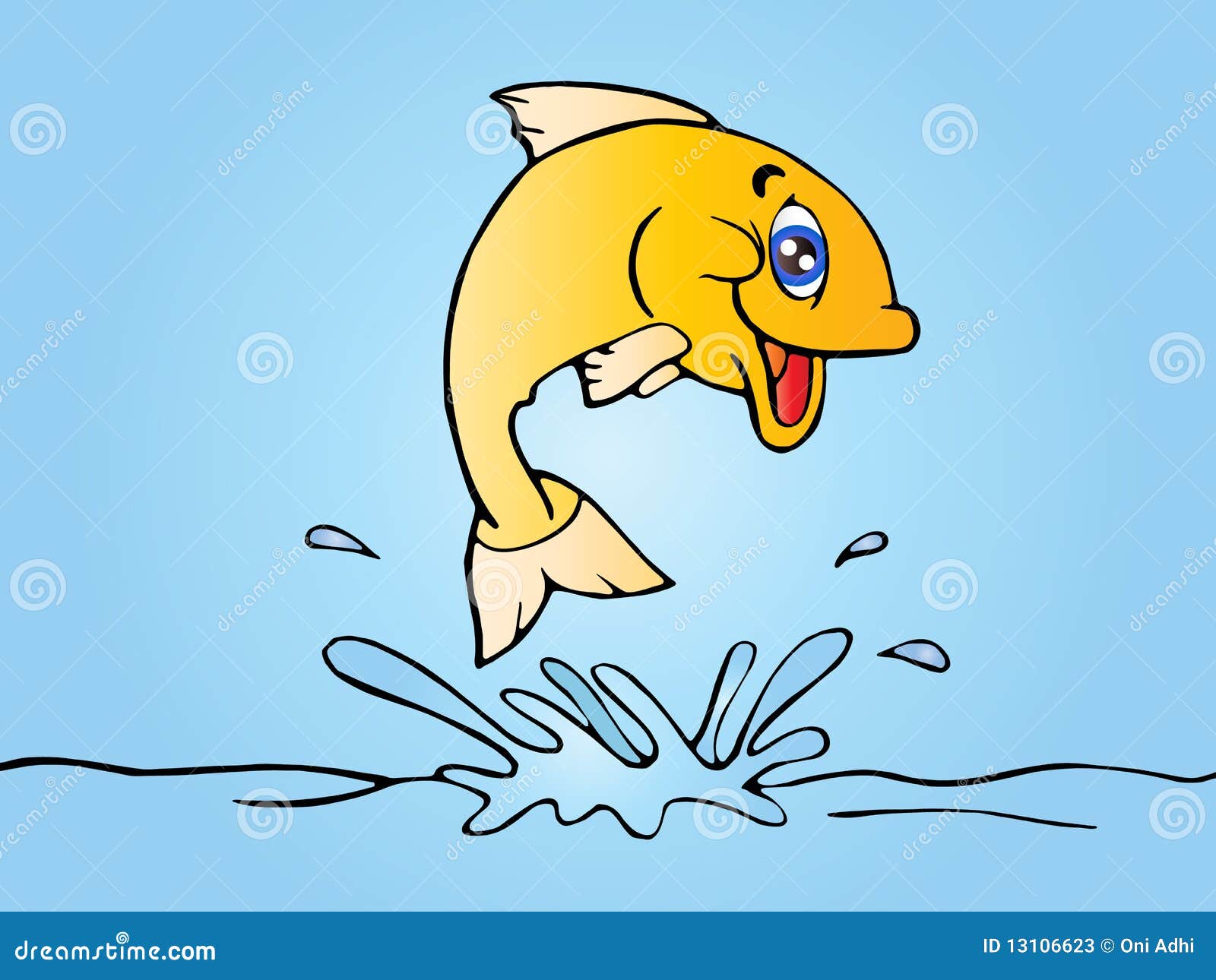 Pescados de salto stock de ilustración. Ilustración de arte - 13106623