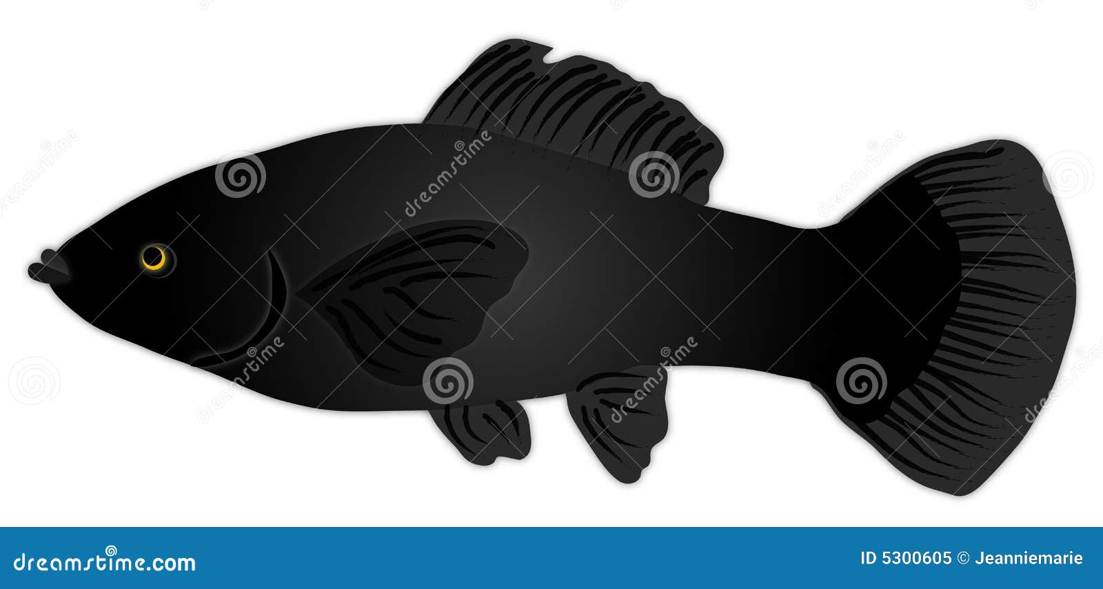 Pescados negros de Molly stock de ilustración. Ilustración de negro ...
