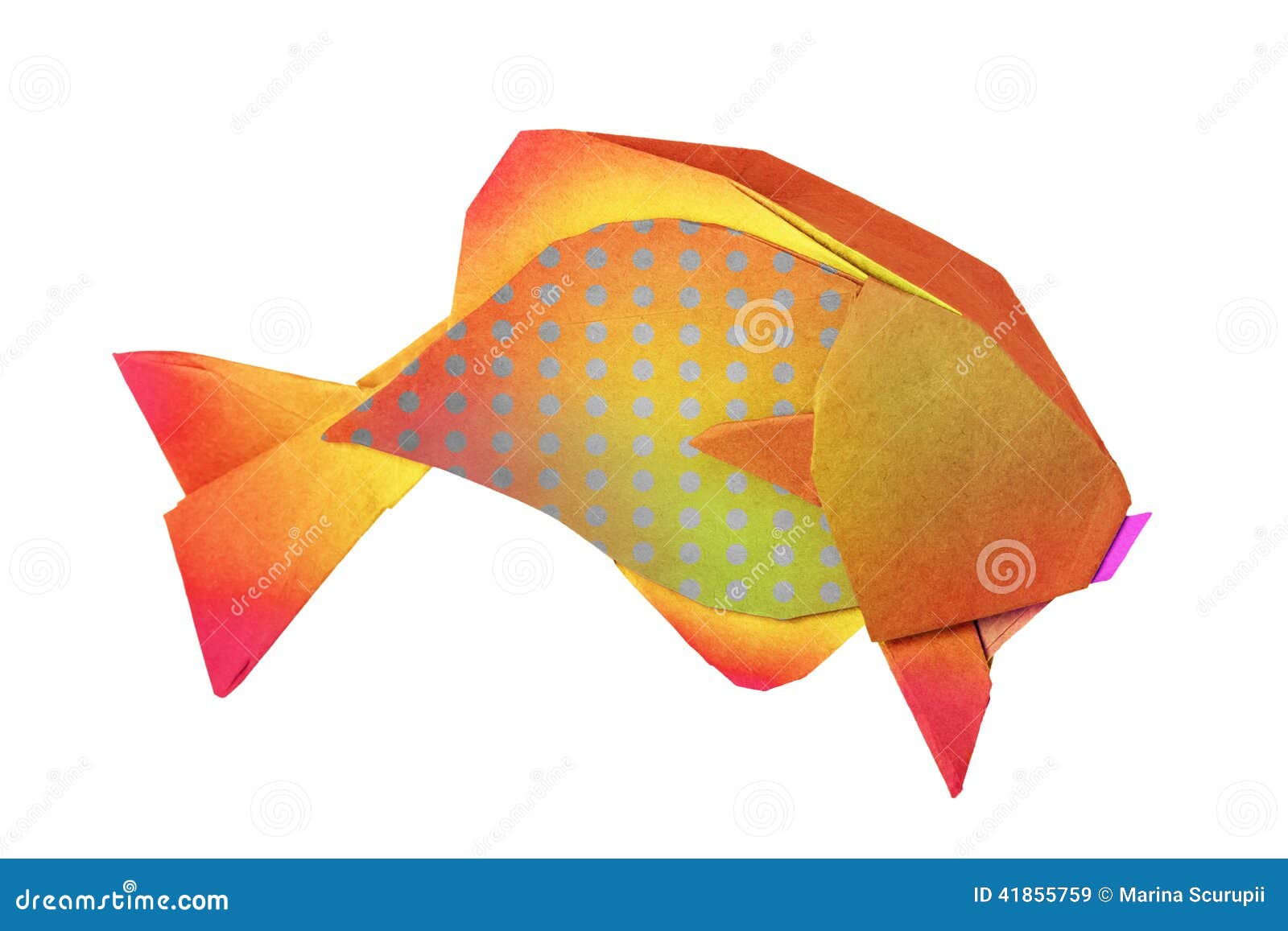 Pesce dorato di origami immagine stock. Immagine di freshwater - 41855759