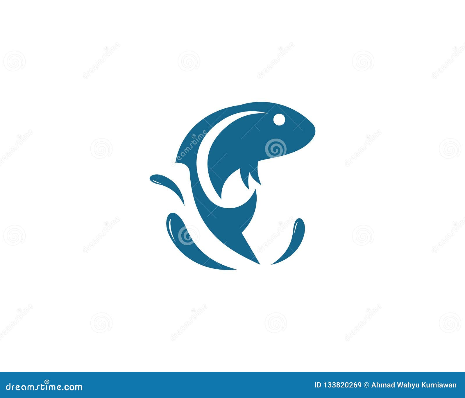 Pesce Logo Template illustrazione vettoriale. Illustrazione di isolato ...