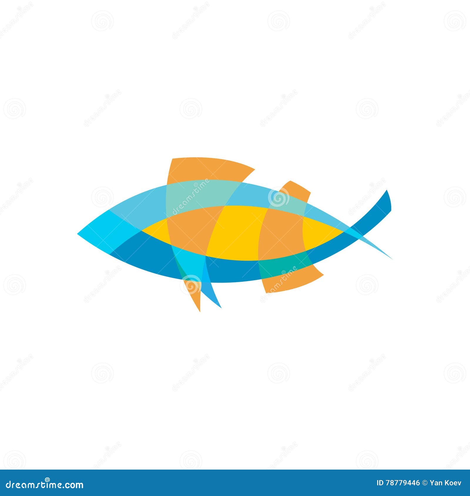 Pesce Logo Template illustrazione vettoriale. Illustrazione di elementi ...