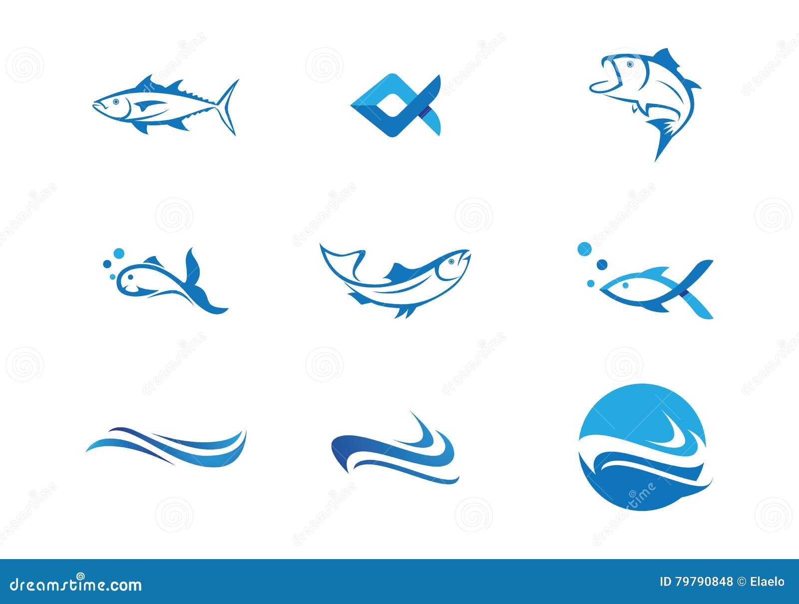Pesce Logo Template illustrazione vettoriale. Illustrazione di emblema ...