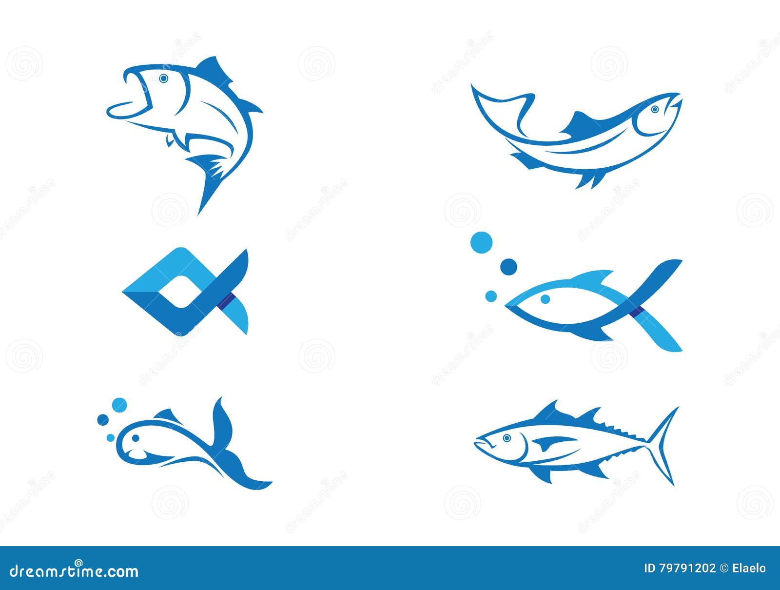 Pesce Logo Template illustrazione vettoriale. Illustrazione di oceano ...