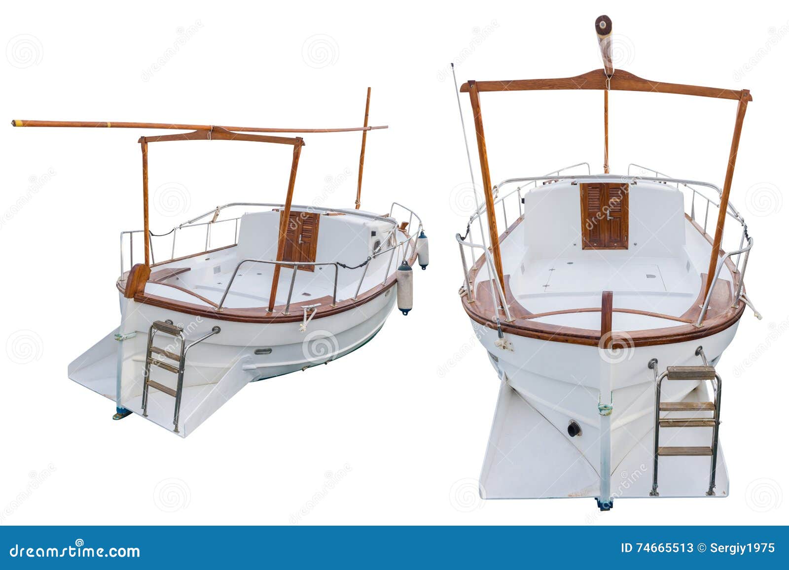 Peschereccio Isolato Su Fondo Bianco Immagine Stock - Immagine di bello ...