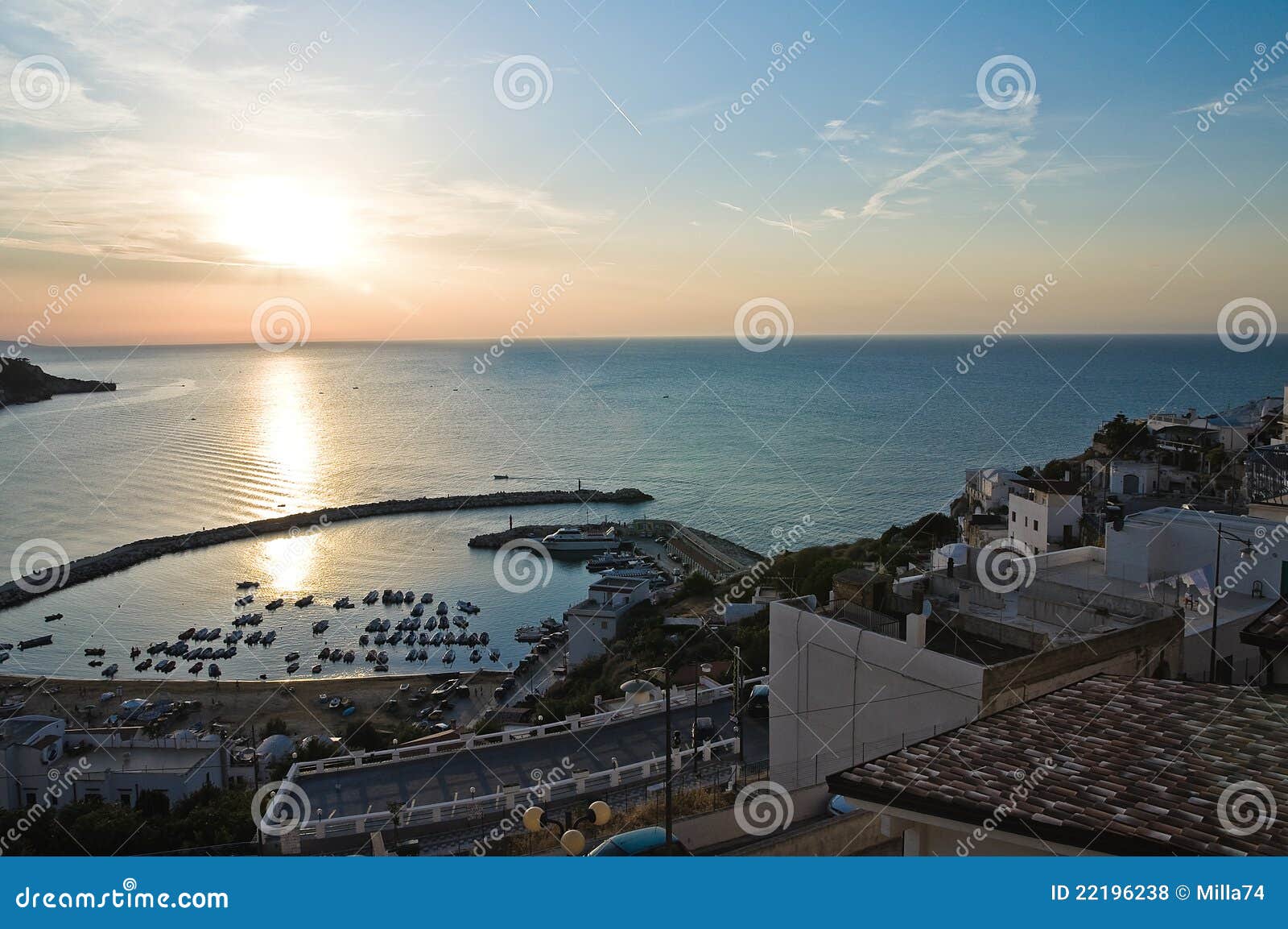 Peschici. Puglia. Italy stock photo. Image of port, puglia - 22196238