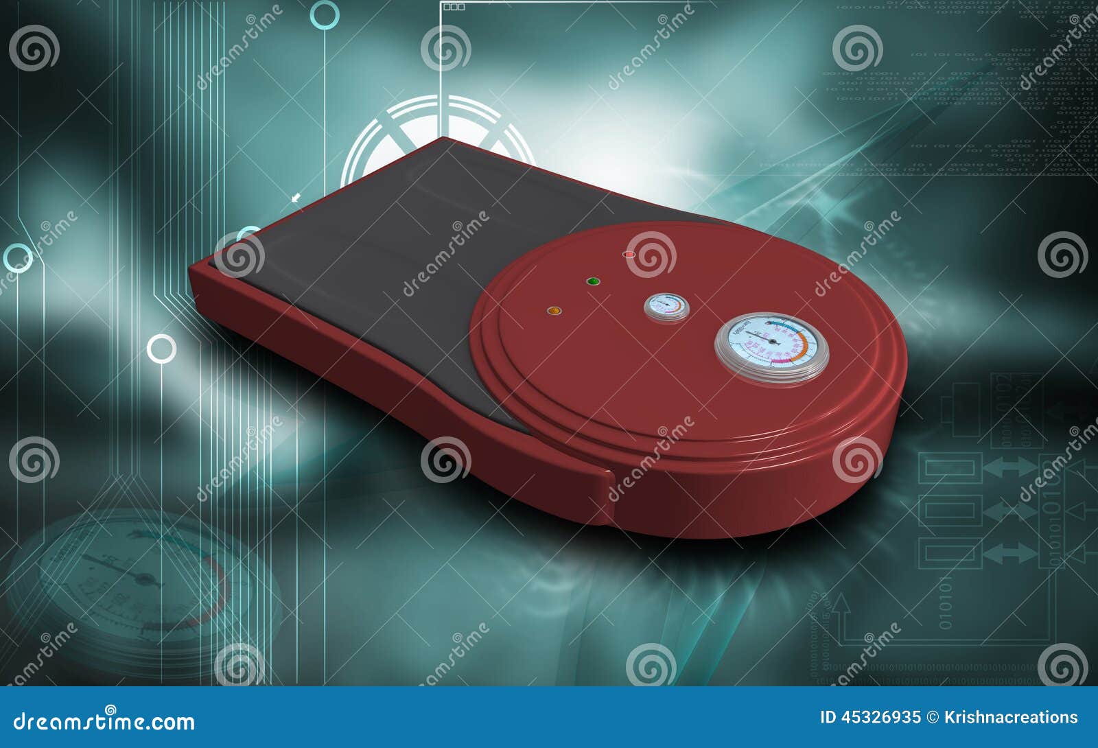 Pesez la machine illustration stock. Illustration du personne - 45326935