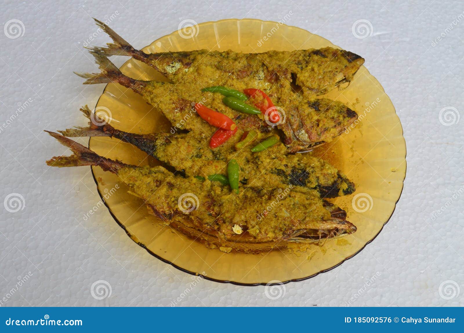 Pesmol Ikan or Fried Fish Spaicy from Indonesia Stock Photo - Image of ...