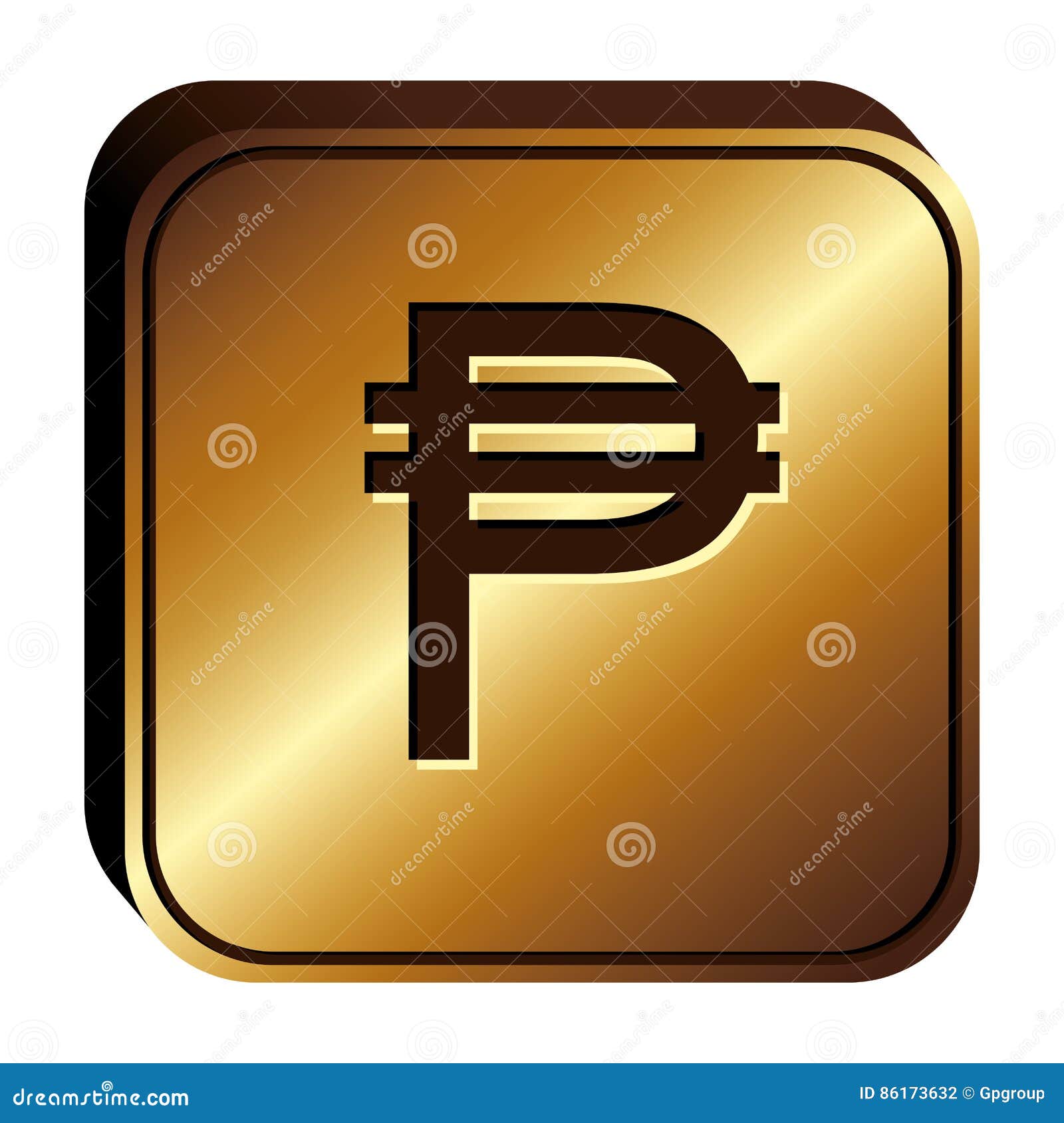 Pesos currency symbol icon stock illustration. Illustration of ...
