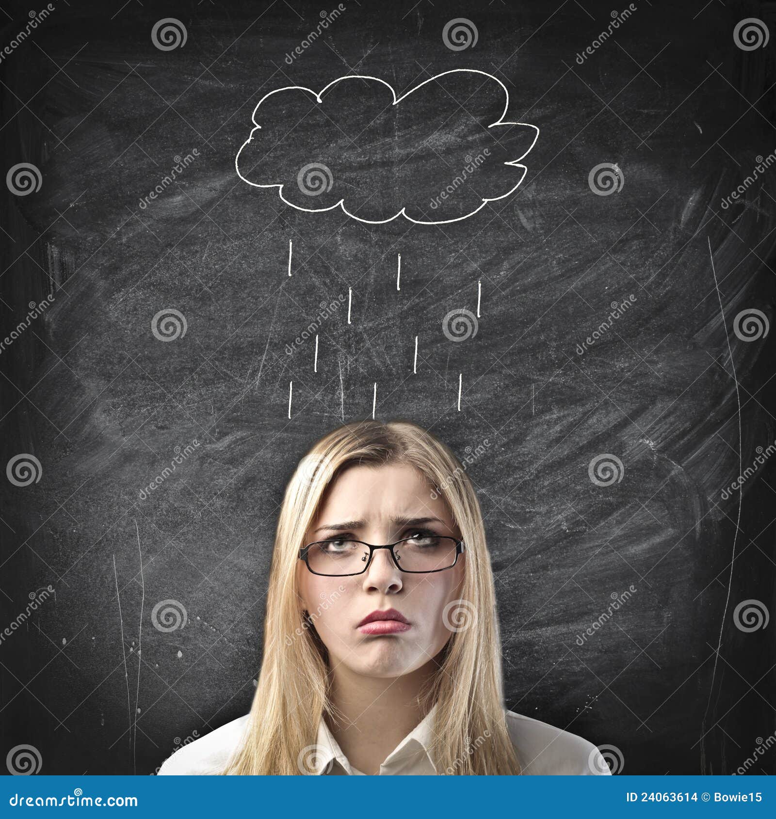 Pessimism stock photo. Image of unhappy, concet, draw - 24063614