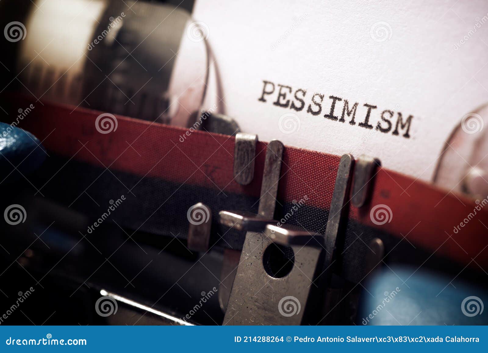Pessimism concept view stock photo. Image of lettering - 214288264