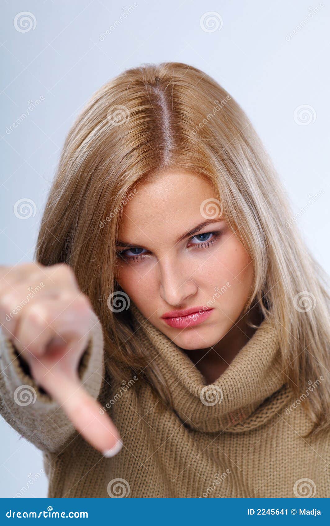 Pessimist stock image. Image of woman, pessimist, girl - 2245641