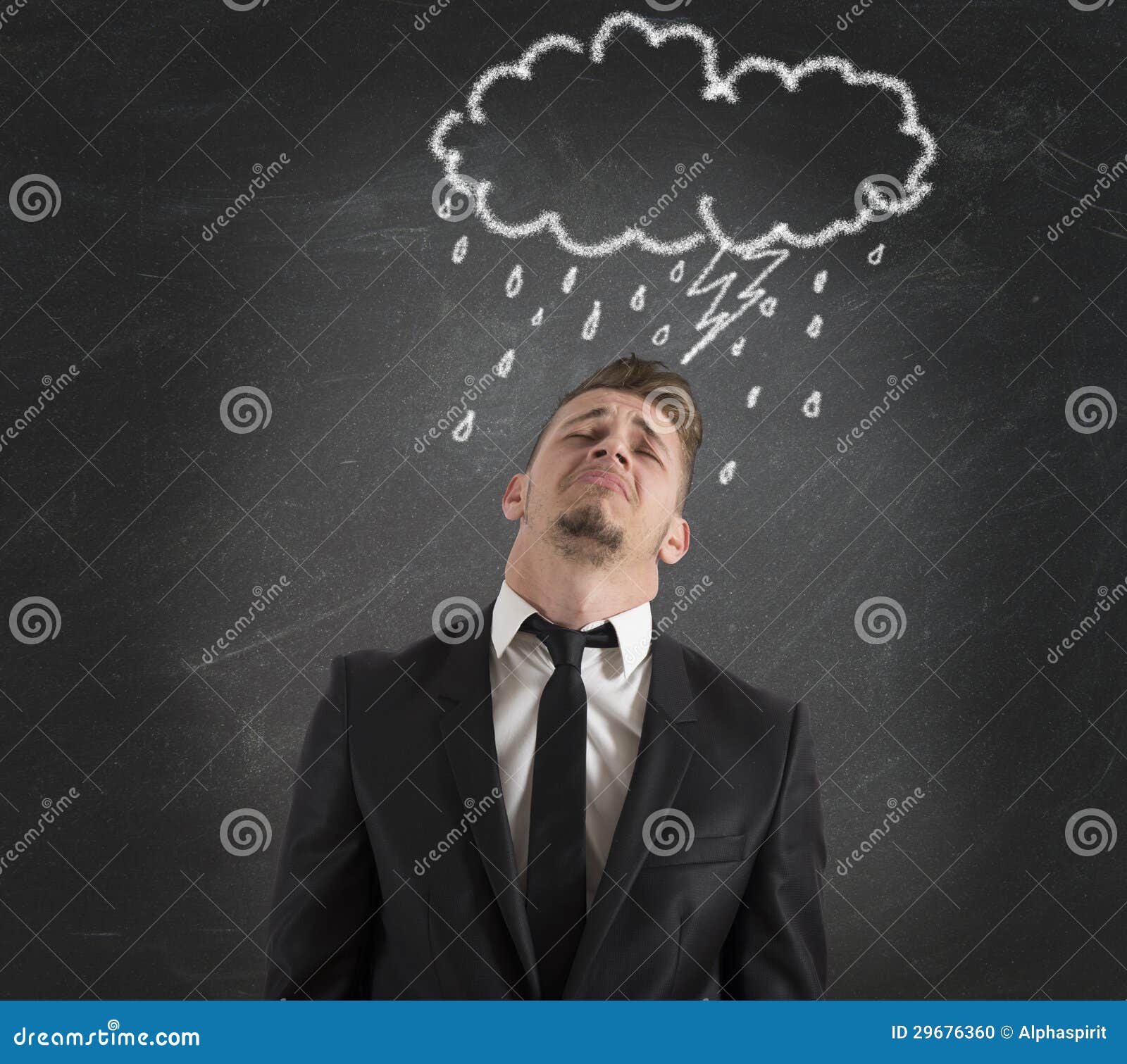 Pessimist Businessman for the Crisis Stock Photo - Image of concept ...
