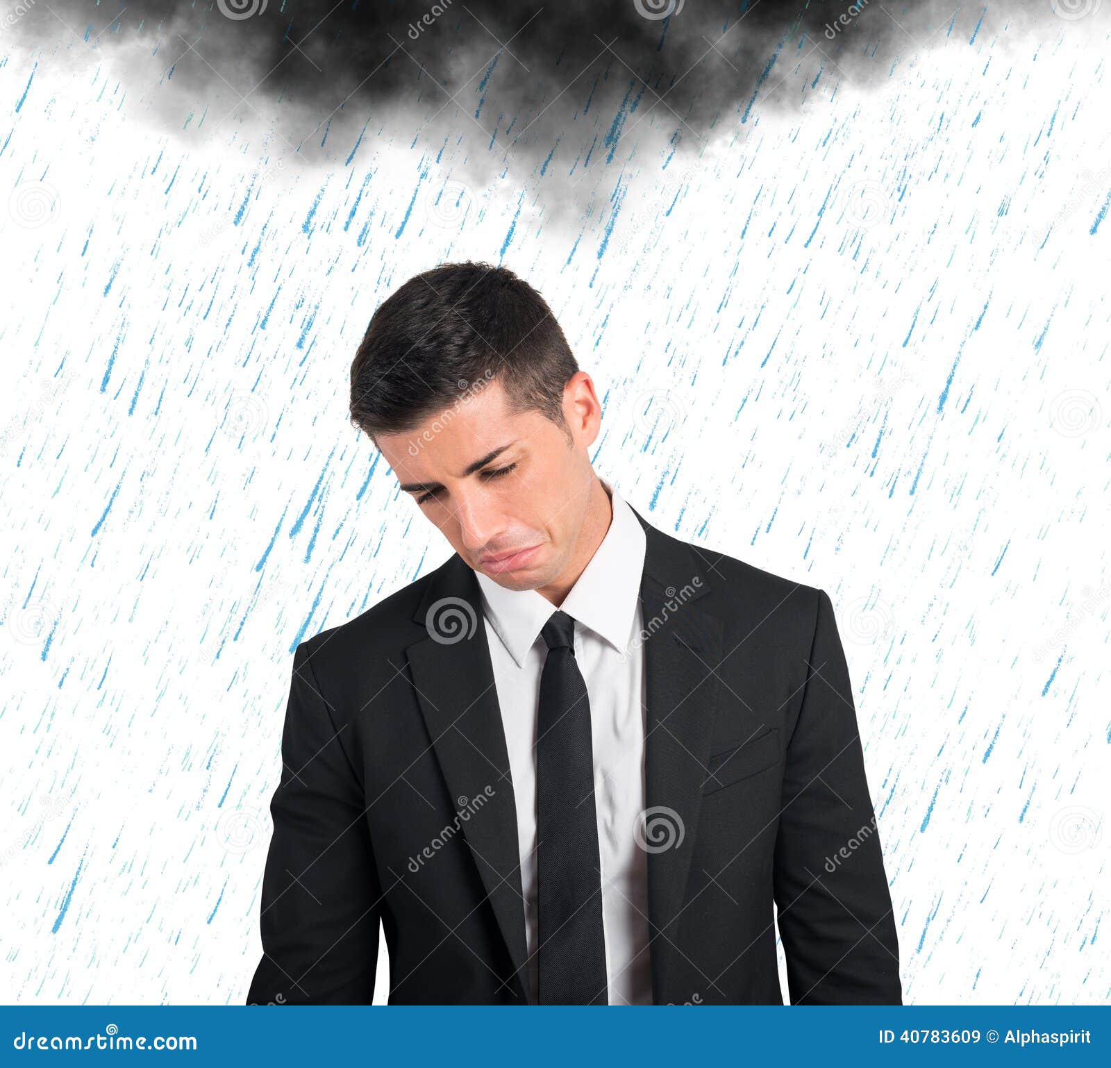 Pessimist Businessman for the Crisis Stock Image - Image of expression ...