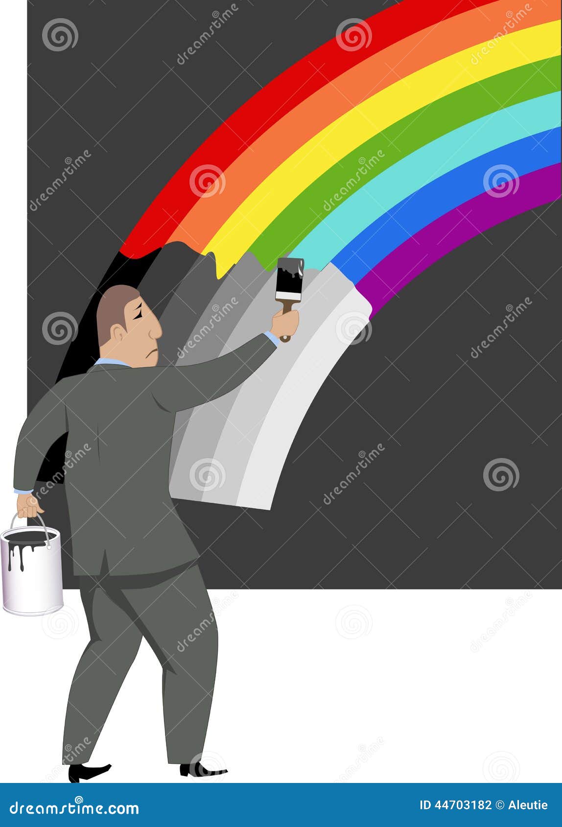 Pessimist stock vector. Illustration of strict, attitude - 44703182