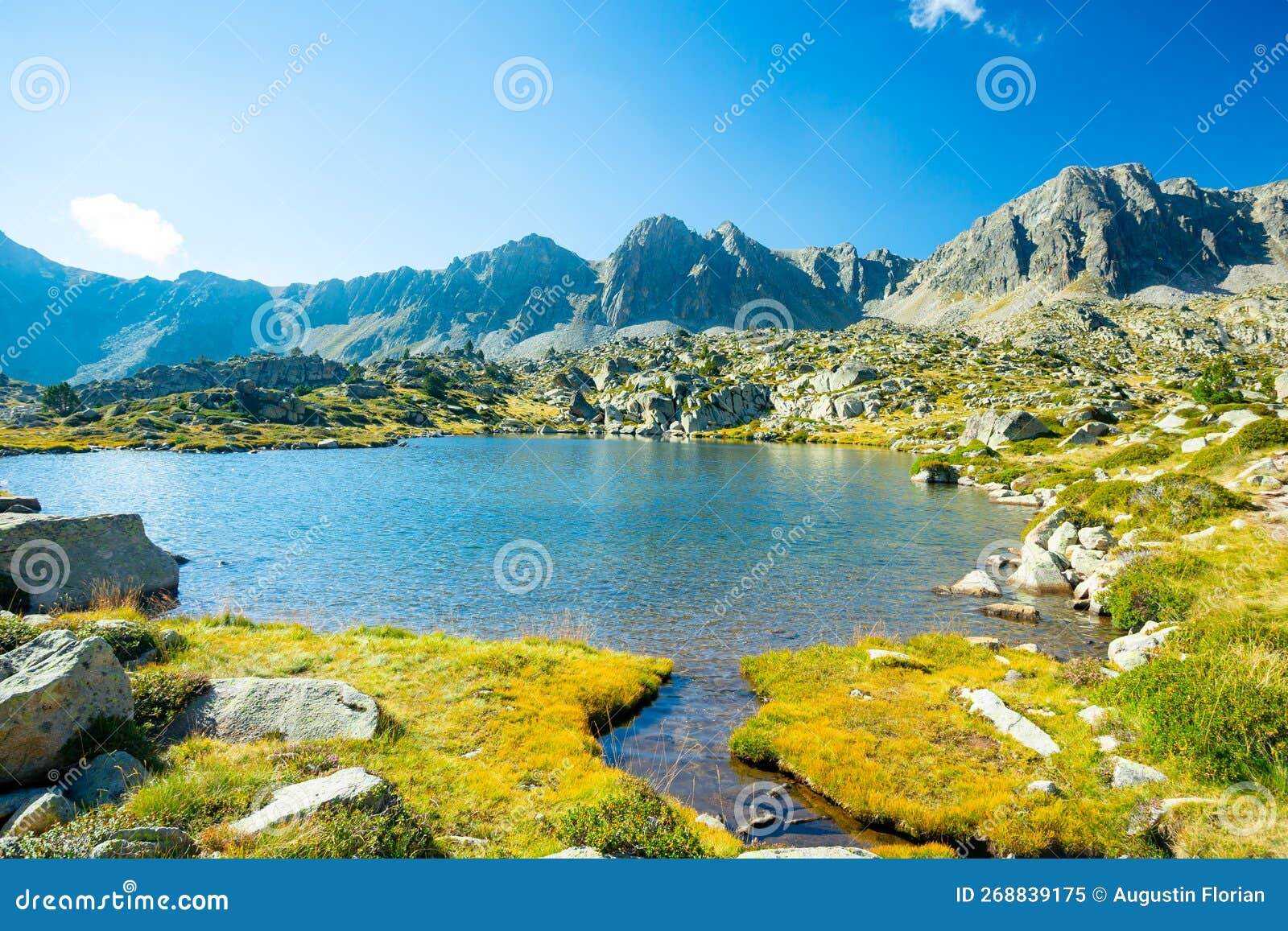 Pessons Peak and Lakes in Andorra Stock Image - Image of landscape ...