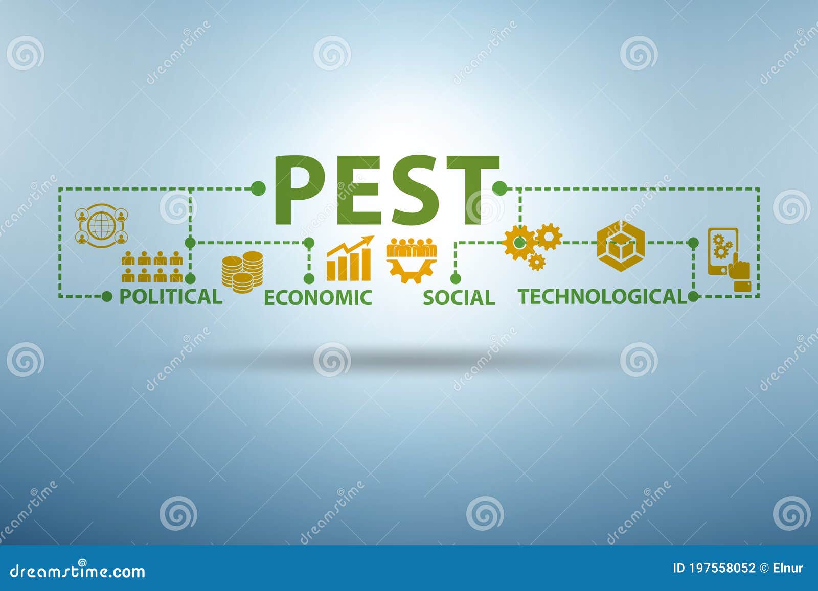 PEST Analysis Concept in Business Illustration Stock Illustration ...