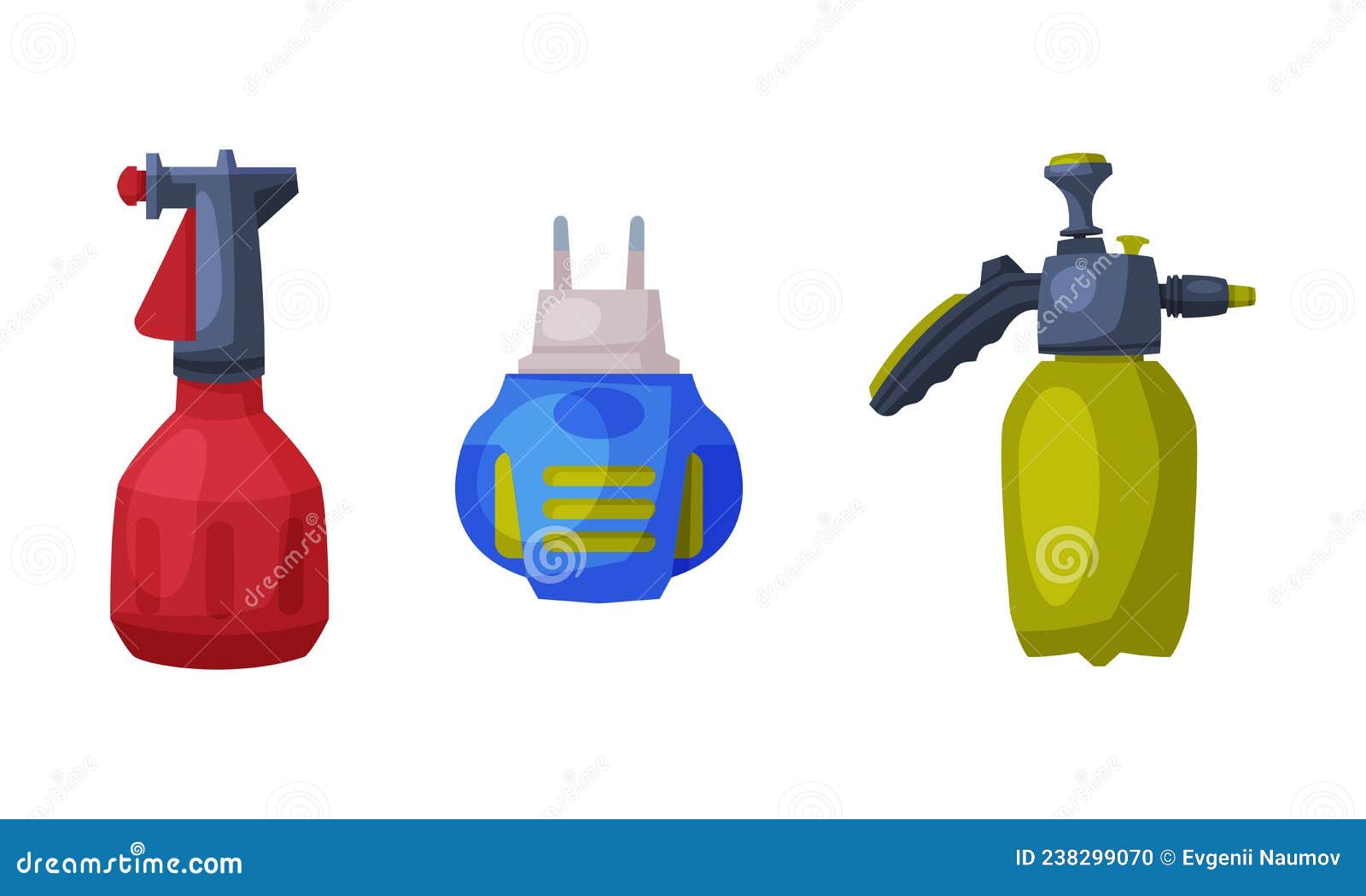 Pest Control with Chemical in Bottle Vector Set Stock Illustration ...