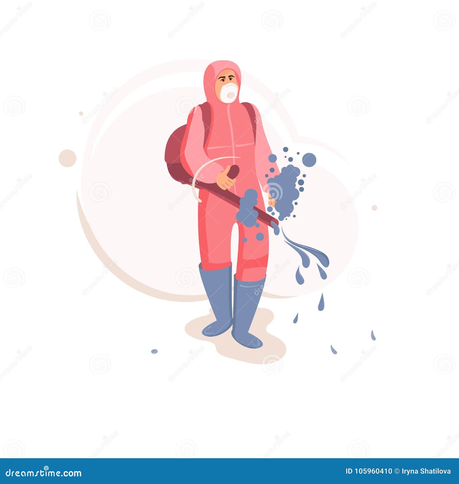 Pest Control Concept Vector in Flat Style Design. Stock Vector ...