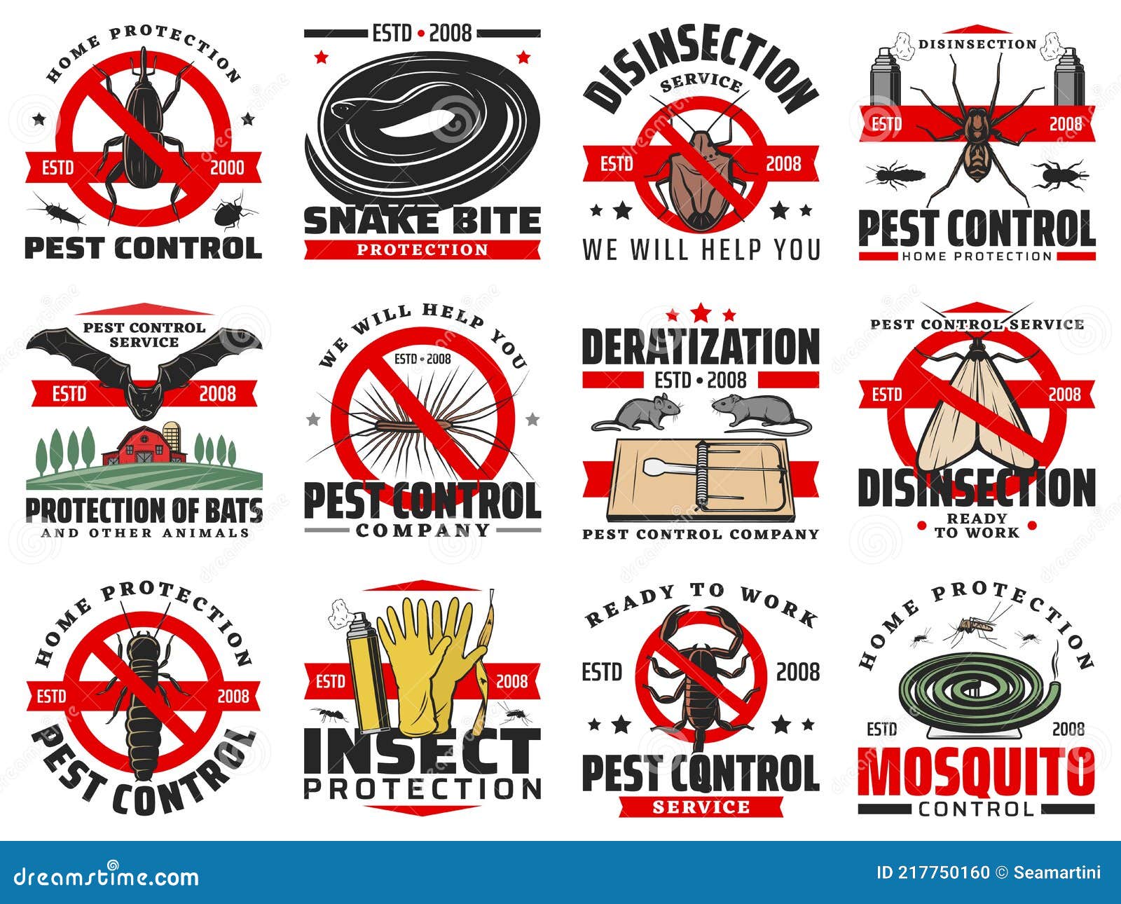 Pest Control Disinfection, Extermination Service Stock Vector ... Pest Control Disinfection, Extermination Service Stock Vector ...