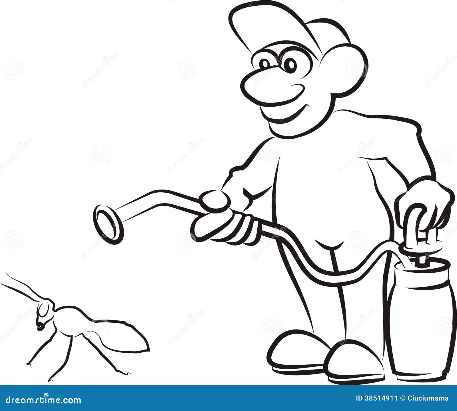 Pest Control - Exterminator Stock Vector - Illustration of cartoon ...