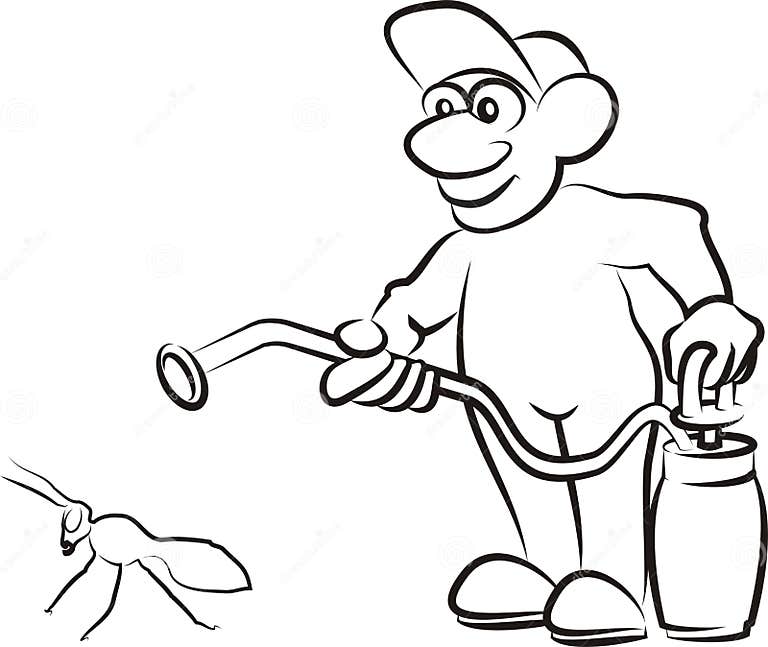 Pest Control - Exterminator Stock Vector - Illustration of cartoon ...