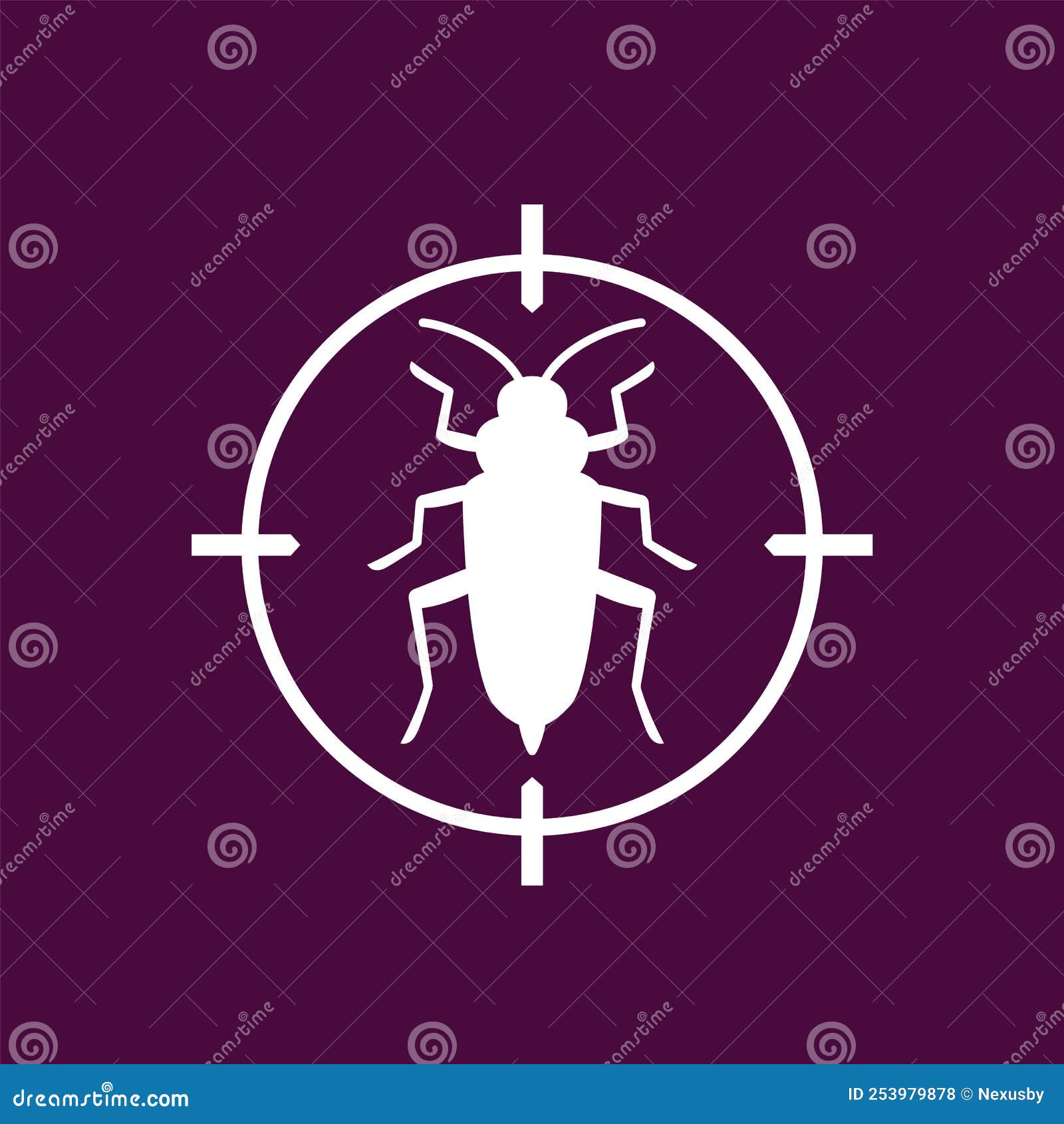 Pest Control Icon with a Borer Bug Stock Vector - Illustration of ...