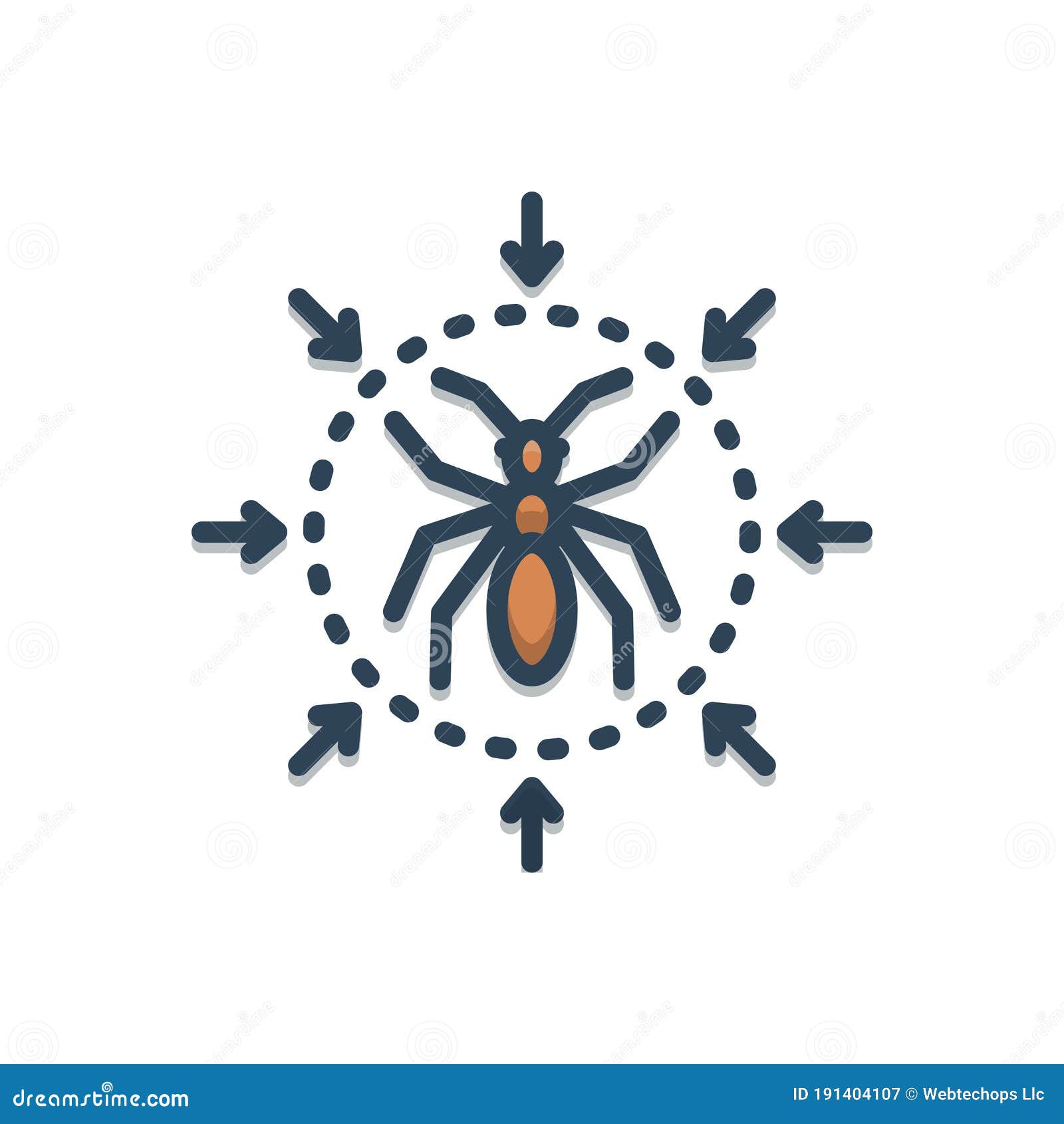 Color Illustration Icon for Pest Control, Insect and Termite Stock ...