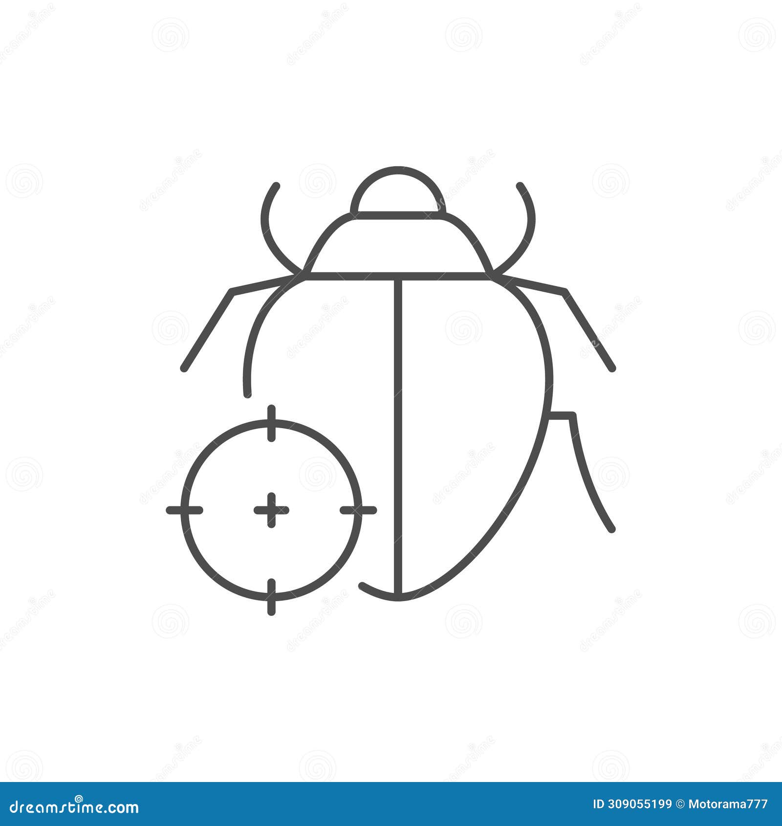 Pest Control Line Outline Icon Stock Vector - Illustration of business ...