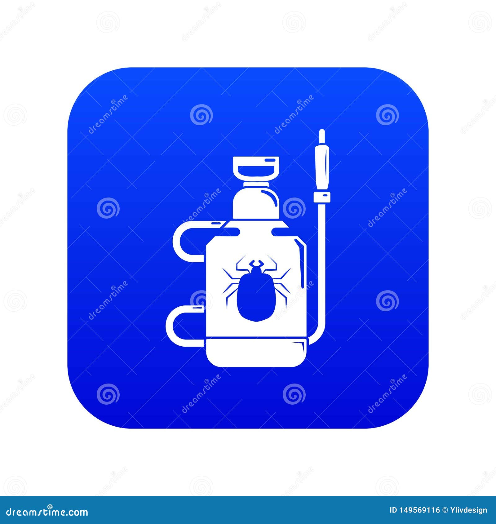 Pest Control Poison Icon Blue Vector Stock Vector - Illustration of ...