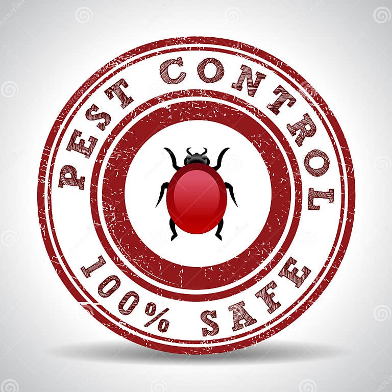 Pest Control 100 Safe Grunge Rubber Stamp on White Stock Vector ...