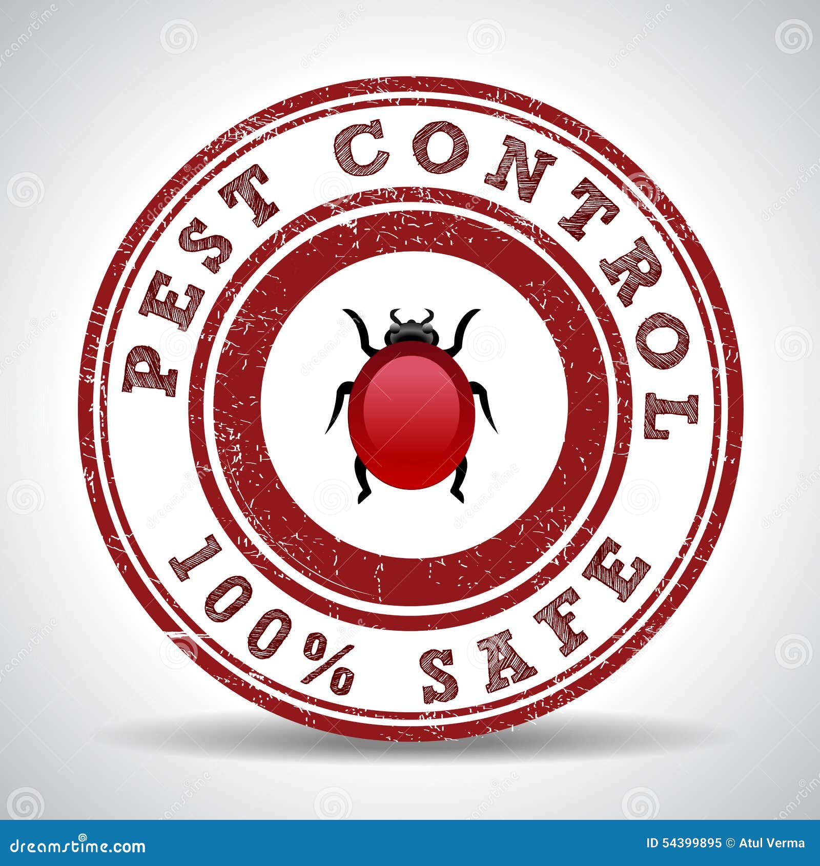 Pest Control 100 Safe Grunge Rubber Stamp Stock Vector Illustration