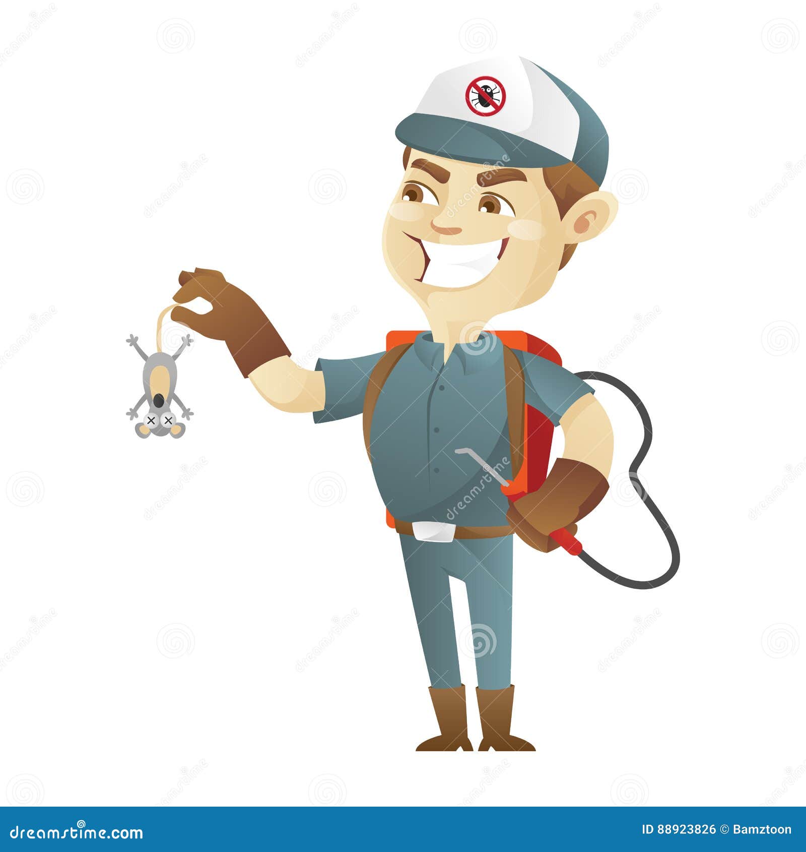 Pest Control Service Killing Rats Stock Vector - Illustration of ...