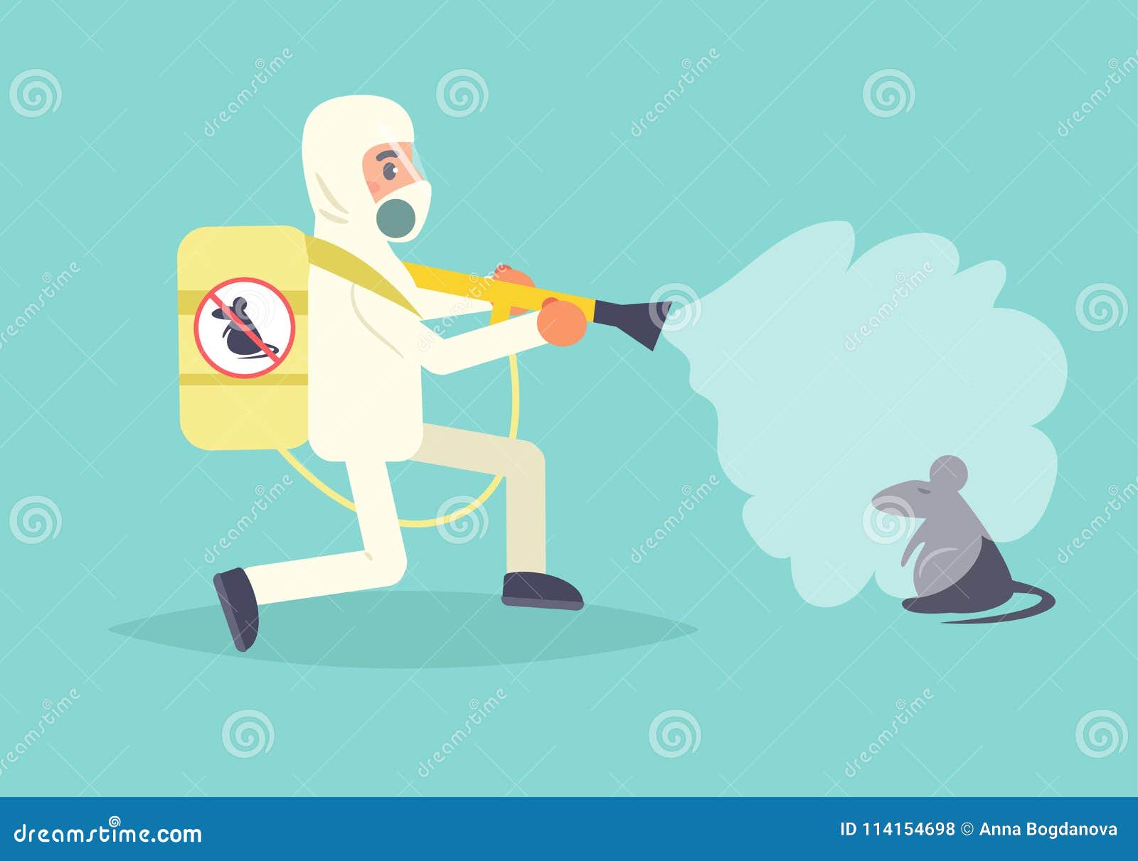 Pest Control Vector. Cartoon Stock Vector - Illustration of ...