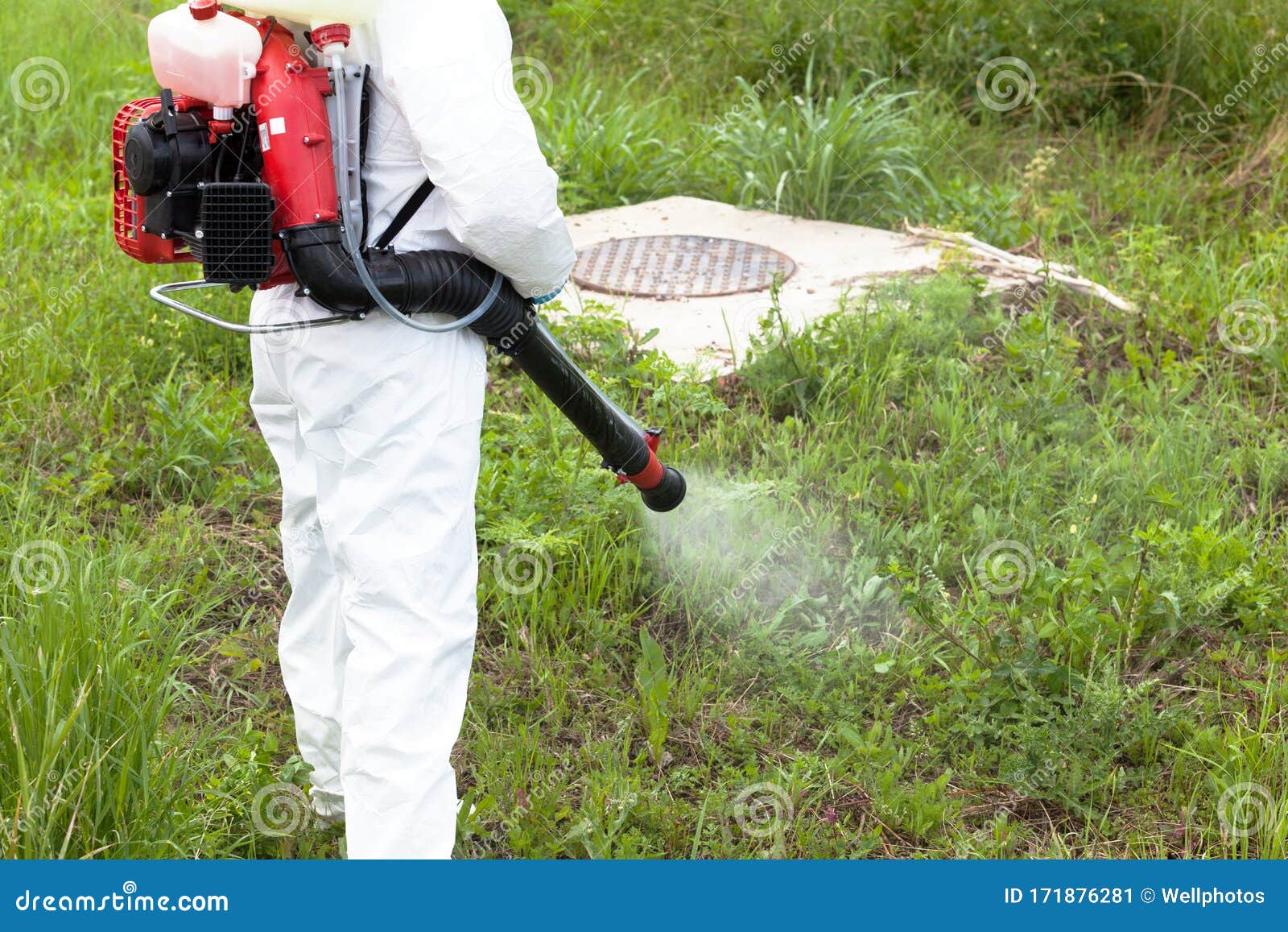Pest Control Worker Spraying Insecticide Stock Image - Image of hazard ...