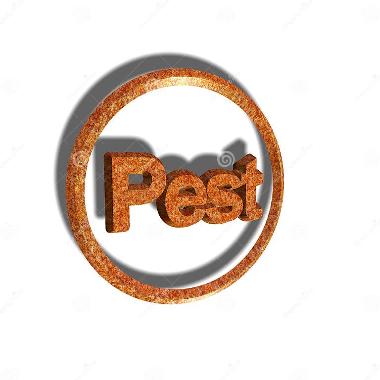 `Pest` = `Plague` - Word, Lettering or Text As 3D Illustration, 3D ...