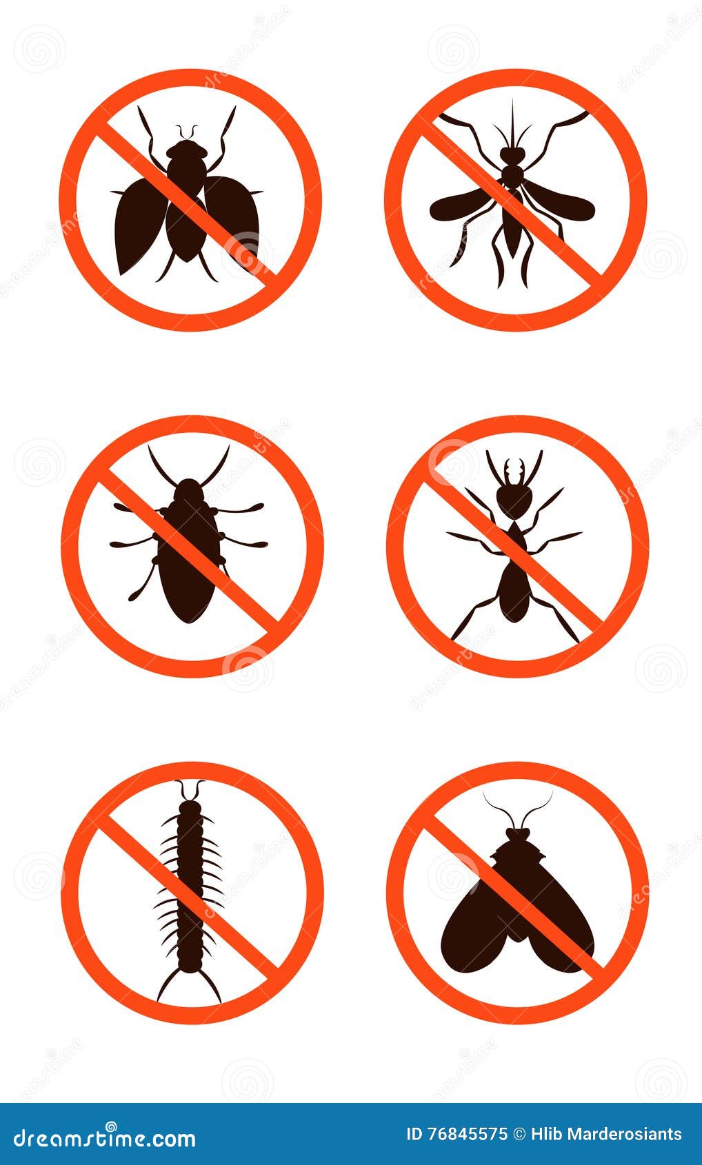 Pest Set Control. Harmful , Beetles , Insects. Vector Stock ...