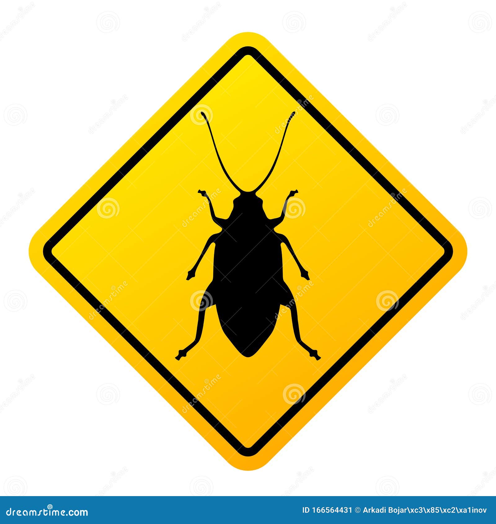 Pest warning sign stock vector. Illustration of icons - 166564431