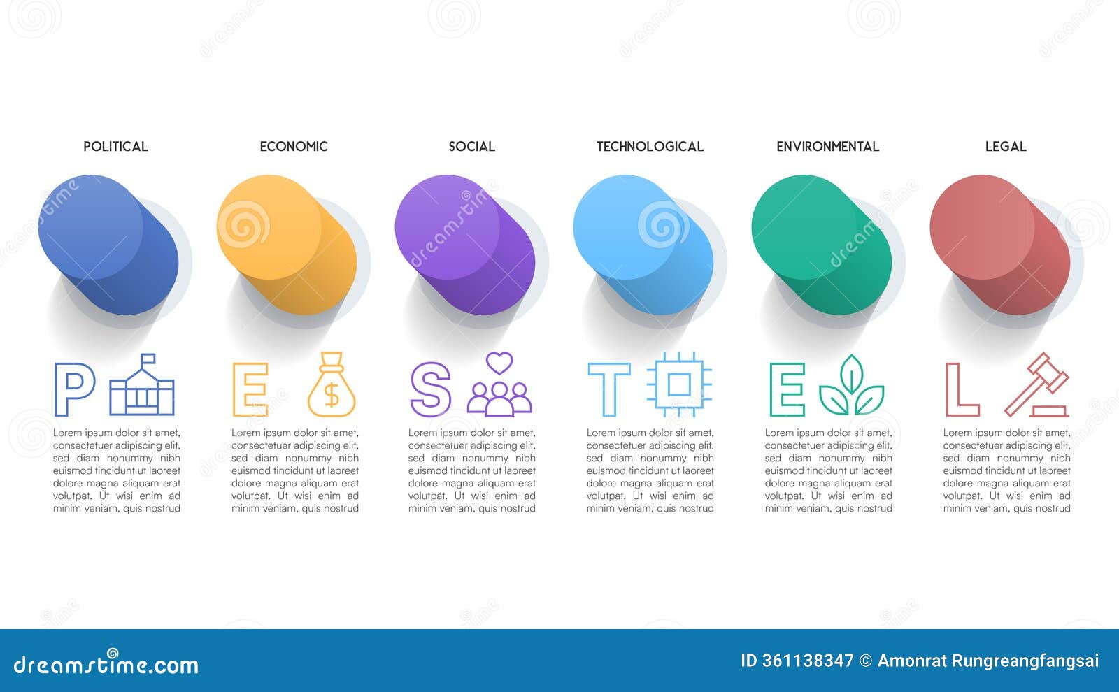 PESTEL Analysis Infographic Outline Style With 6 Point Template With ...