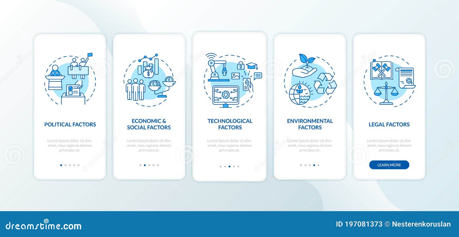 PESTEL Analysis Onboarding Mobile App Page Screen with Concepts Stock ... PESTEL Analysis Onboarding Mobile App Page Screen with Concepts Stock ...