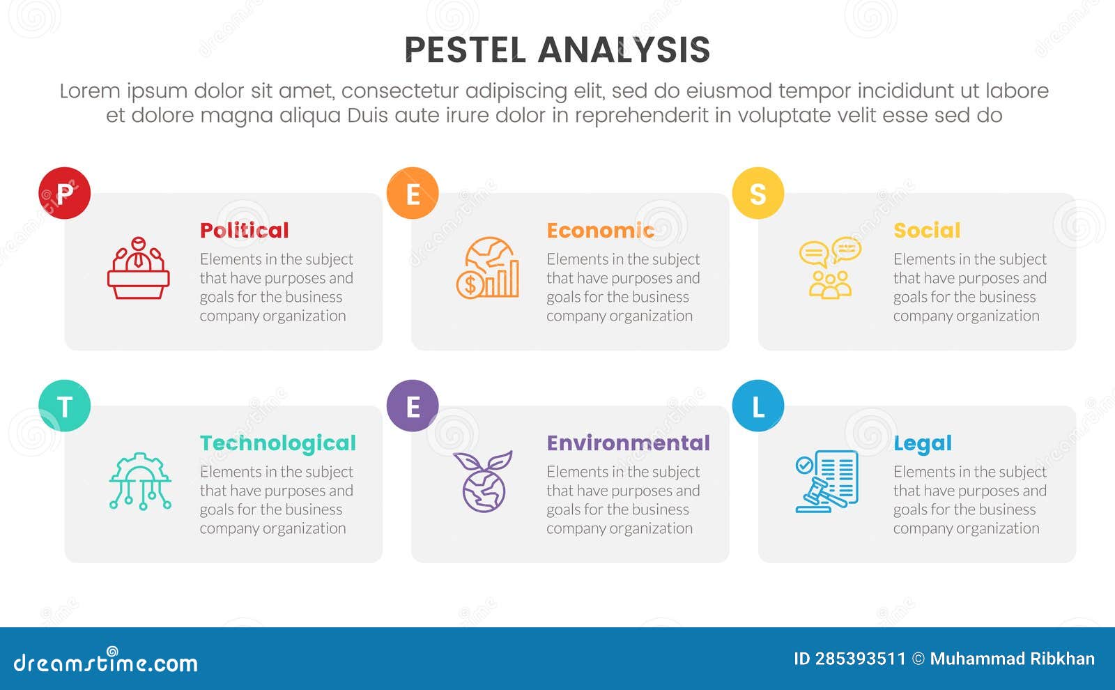 Pestel Business Analysis Tool Framework Infographic With Honeycomb ...